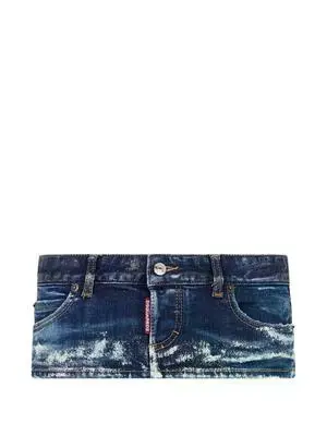 Dsquared2 Distressed Denim Skirt