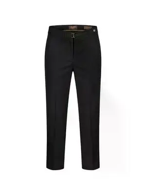 MOORER Tailored Trousers With Buckle Detail - Black