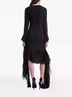 Nina Ricci Asymmetrical Hem Midi Dress