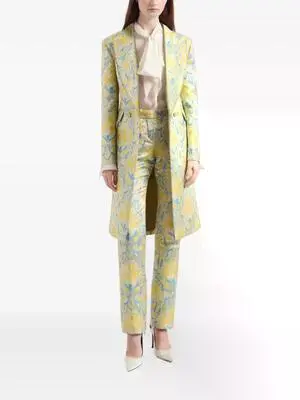 Nina Ricci Flower-jacquard Double-breasted Coat