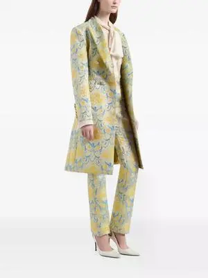 Nina Ricci Flower-jacquard Double-breasted Coat
