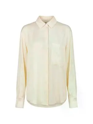 MOORER Button-sleeve Chest-pocket Shirt