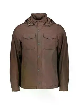 MOORER Hooded Press-stud Jacket