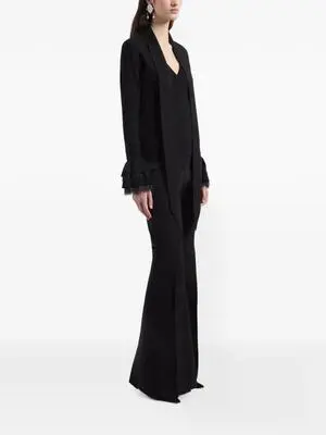 Nina Ricci Jacquard Tailoring Flared Trousers - Black