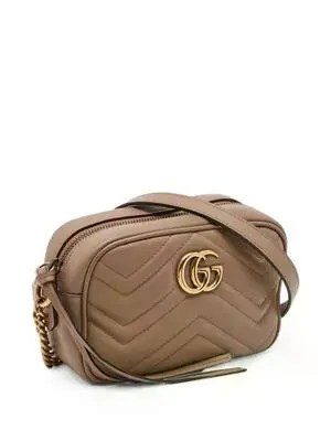 Gucci Gg Marmont Matelassé Camera Bag - Neutrals