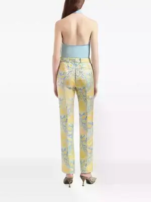 Nina Ricci Floral Jacquard Straight-leg Trousers