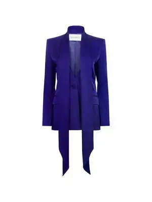Nina Ricci Scarf-detail Cady Blazer - Blue