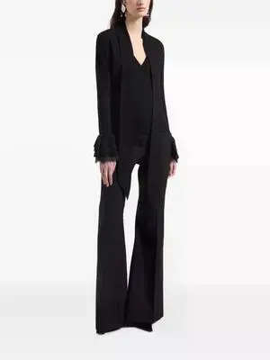 Nina Ricci Lace-trimmed Ruffled Cuff Sweater
