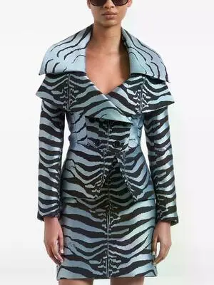 Nina Ricci Tiger Jacquard Double-breasted Jacket