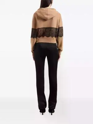 Nina Ricci Lace-trimmed Pussy-bow Hoodie