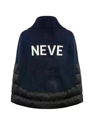 MOORER Panelled High-neck Sweater - Blue