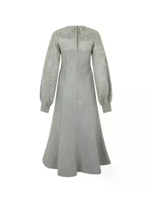 Alberta Ferretti Embroidered Long-sleeved Midi Dress