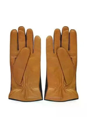 MOORER Topstitched Leather Gloves