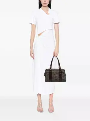 Fendi 2000-2010 Zucchino Canvas Shoulder Bag