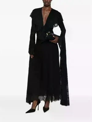 Zimmermann Valiant Lace-trim Pleated Maxi Skirt - Black