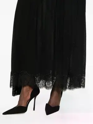 Zimmermann Valiant Lace-trim Pleated Maxi Skirt - Black