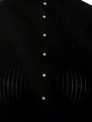 ANN DEMEULEMEESTER Lace-trim Ribbed Top