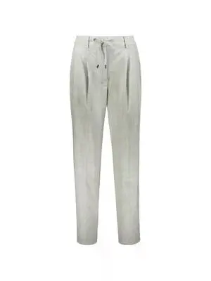 MOORER Elasticated Waist Drawstring Trousers - Grey