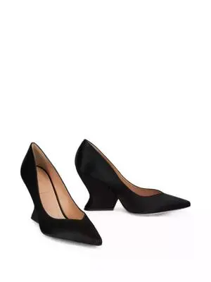Alberta Ferretti Pointed-toe Sculptural-heel Pumps