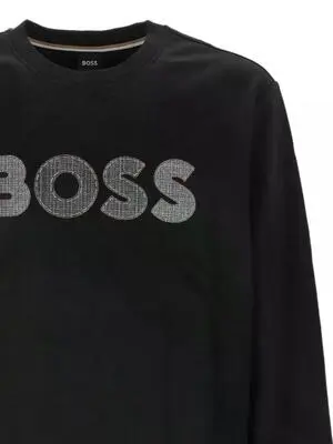 BOSS Logo Patch Crew Neck Sweater