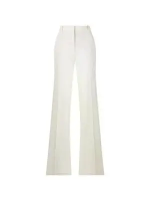 Alberta Ferretti Pressed-crease Trousers - White