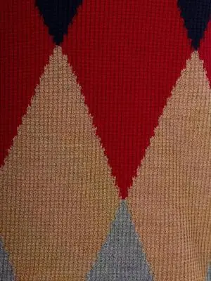 BALLANTYNE Long-sleeve Diamond Intarsia Sweater