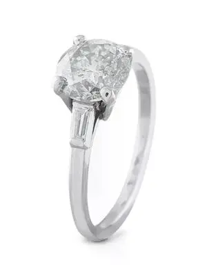 LB EXCLUSIVE Platinum Diamond Ring - Silver