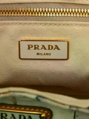 Prada Large Canvas Canapa Satchel
