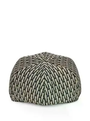 Alberta Ferretti Patterned Leather-trimmed Hat