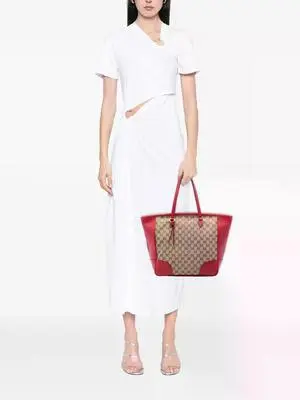 Gucci Gg Canvas Bree Zippered Tote Bag