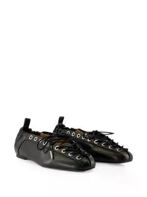 GANNI Ballerinas With Eyelets And Lace-up Detail