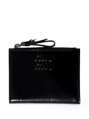 Miu Miu Small Logo-embossed Leather Wallet