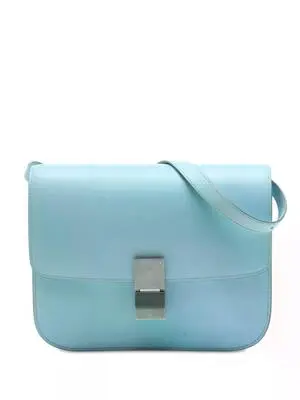 Celine Medium Calfskin Classic Box Crossbody Bag - Blue
