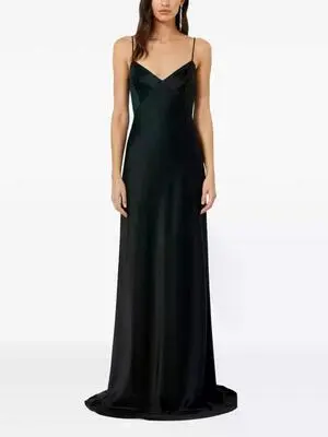 PIANOFORTE Spaghetti Strap V-neck Maxi Dress
