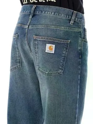 Carhartt Work In Progress Newel Logo-patch Washed Jeans