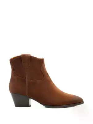 Ash Suede Tapered-toe Ankle Boots
