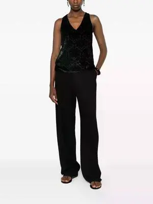 FORTE_FORTE Devoré-effect Sleeveless Top
