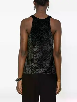 FORTE_FORTE Devoré-effect Sleeveless Top