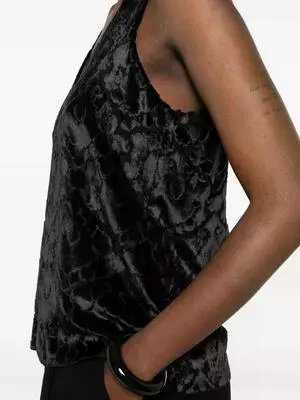 FORTE_FORTE Devoré-effect Sleeveless Top