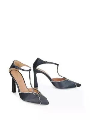 Alberta Ferretti Crystal-embellished Pointed-toe Pumps