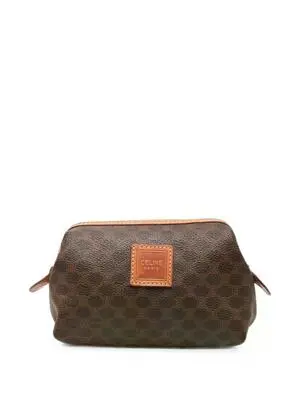 Celine 20th Century Macadam Coated Canvas Pouch