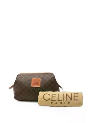 Celine 20th Century Macadam Coated Canvas Pouch