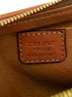 Celine 20th Century Macadam Coated Canvas Pouch