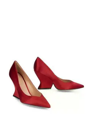 Alberta Ferretti Satin Pointed-toe Pumps