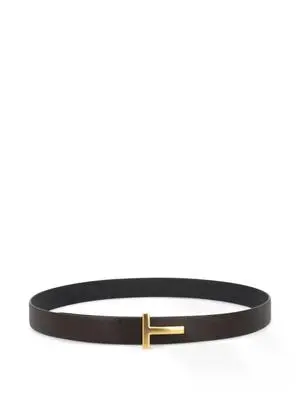 TOM FORD Grained Leather Belt - Brown