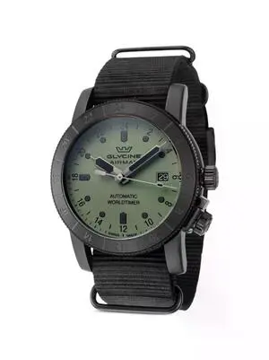 GLYCINE Airman Purist 42mm Watch - Green