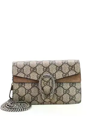 Gucci Dionysus Gg Coated Canvas Super Mini Crossbody Bag - Brown