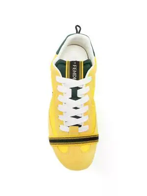 Fendi Suede-trim Panelled Sneakers