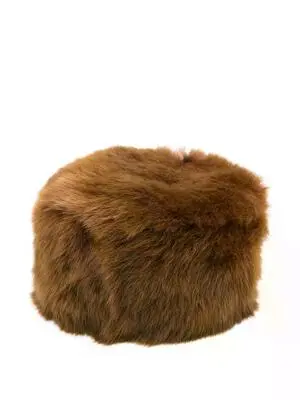 Saint Laurent Pillbox Hat - Brown
