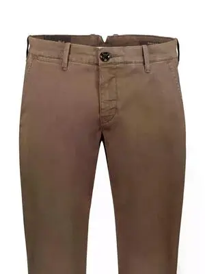 MOORER Cotton Chino Trousers - Brown